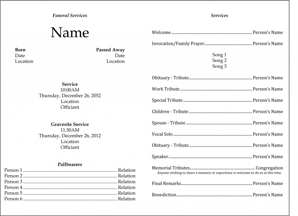 Funeral Template - Edel Alon